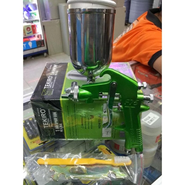 Jual AIR SPRAY GUN TEKIRO F75 G TABUNG ATAS ALAT CAT SEMPROT TEKIRO F ...