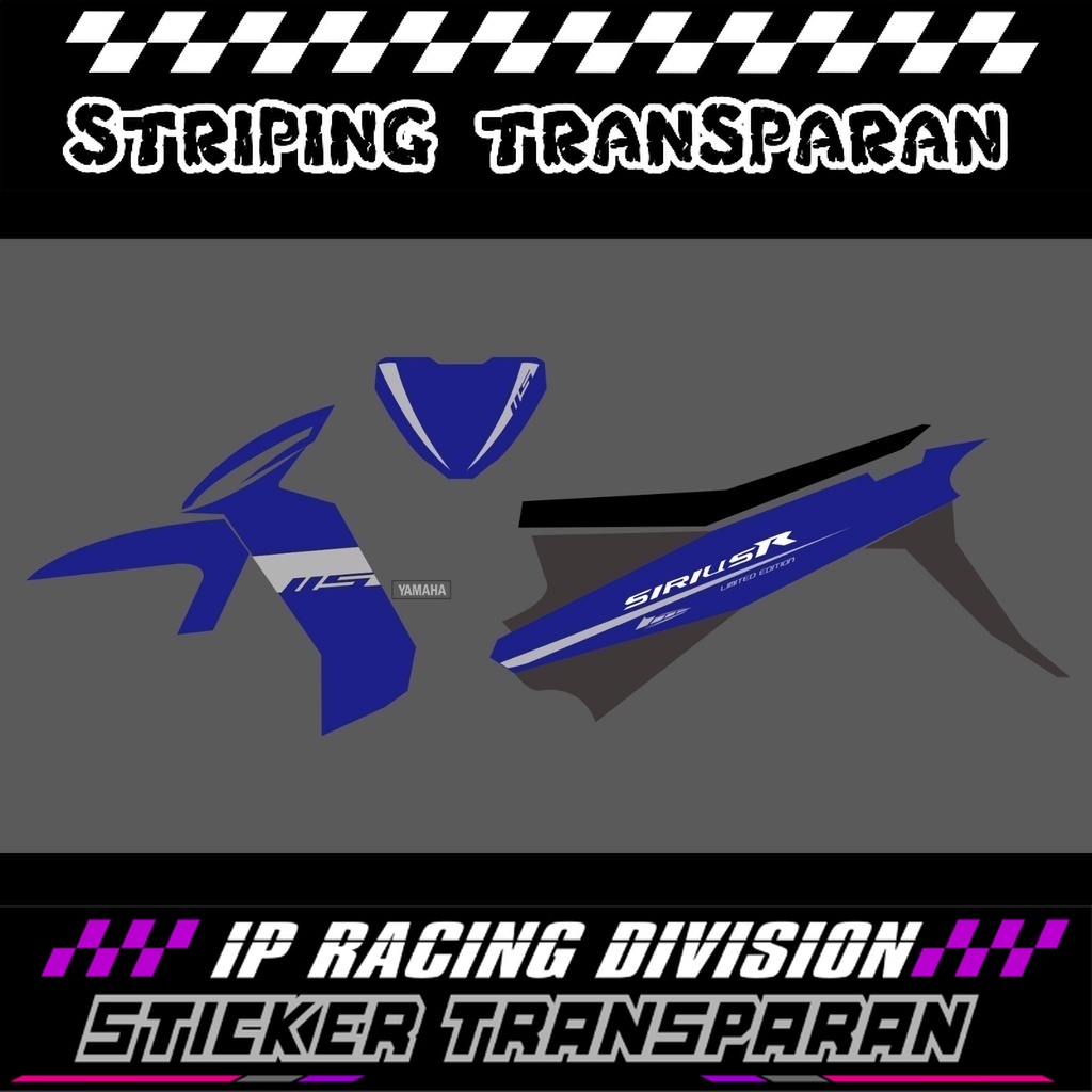 Jual STIKER UV STRIPING BAHAN TRANSPARAN VEGA ZR 115 MODEL SIRIUS RC ...