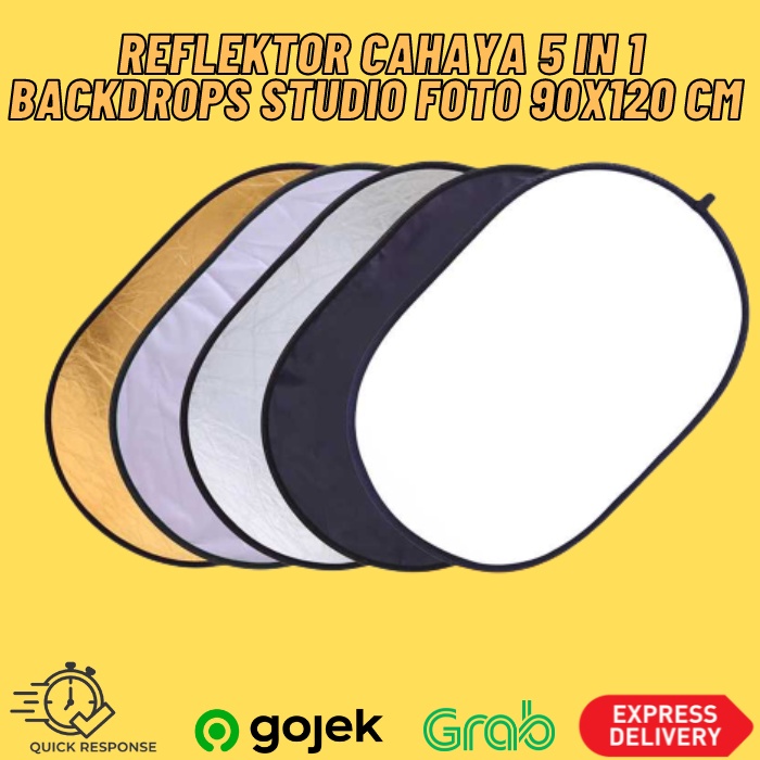 Jual Pemantul Cahaya Lighting Reflektor Cahaya 5 in 1 Backdrops Studio ...