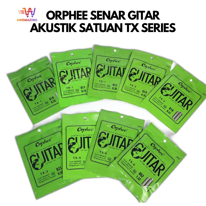 Jual Orphee Senar Gitar Akustik Satuan TX Series | Shopee Indonesia