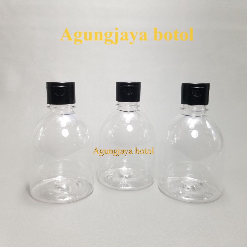 Jual Botol 300 ml Plastik Oval Natural Tutup Fliptop 28 / Botol Plastik ...