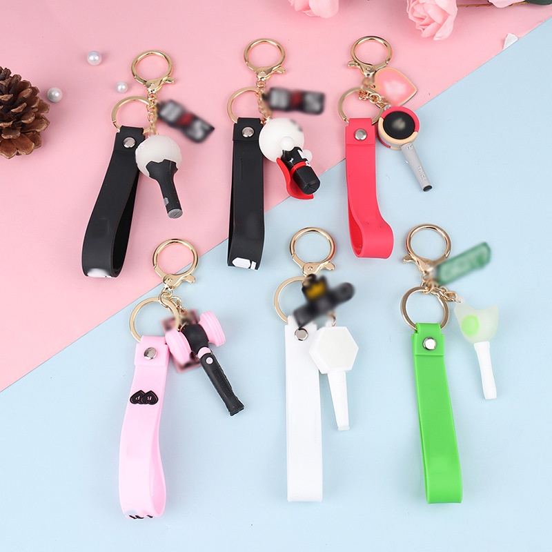 Jual MKR Keychain Gantungan Tas Kunci Wanita LightStik Kpop Desain Tiga ...