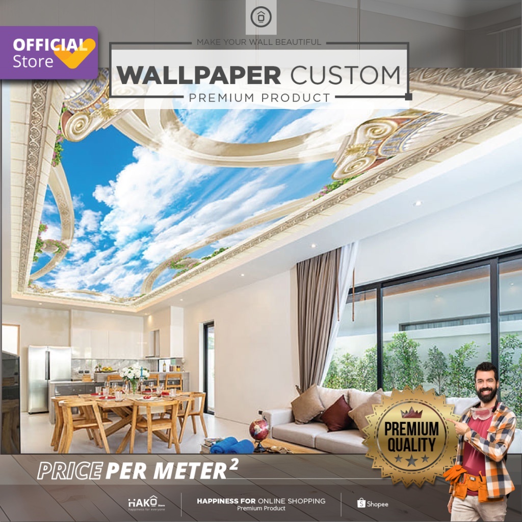Jual Sticker Plafon Custom Ruang Tamu | Gambar Langit dan Luar Angkasa ...