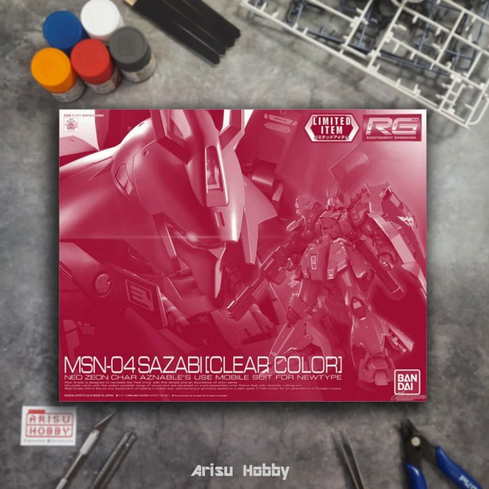 Jual RG MSN-04 Sazabi Clear Color Limited Item 1/14 Bandai Gundam ...