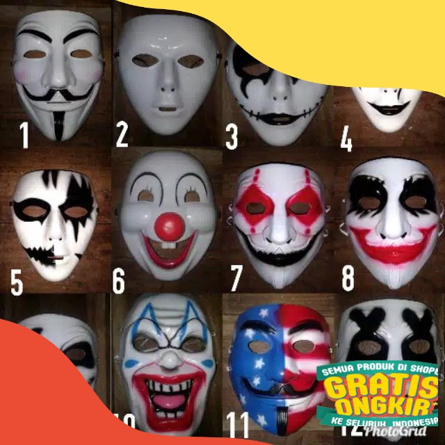 Jual topeng anonymous / topeng vendetta / topeng pesta / mask party ...