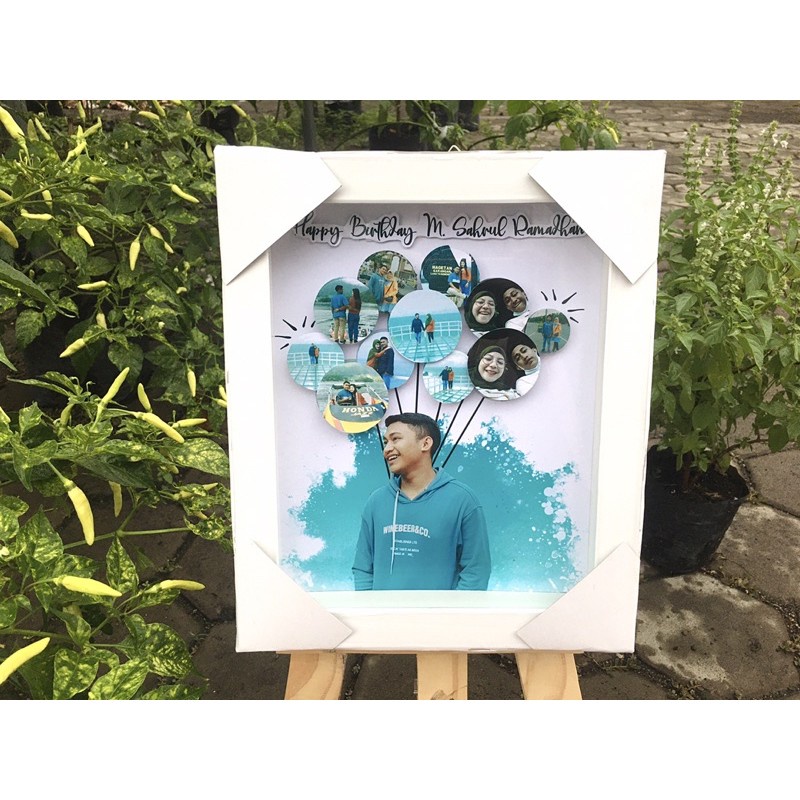 Jual POP UP FRAME BALON PROSES CEPAT Best Seller Kado Hadiah pernikahan ...