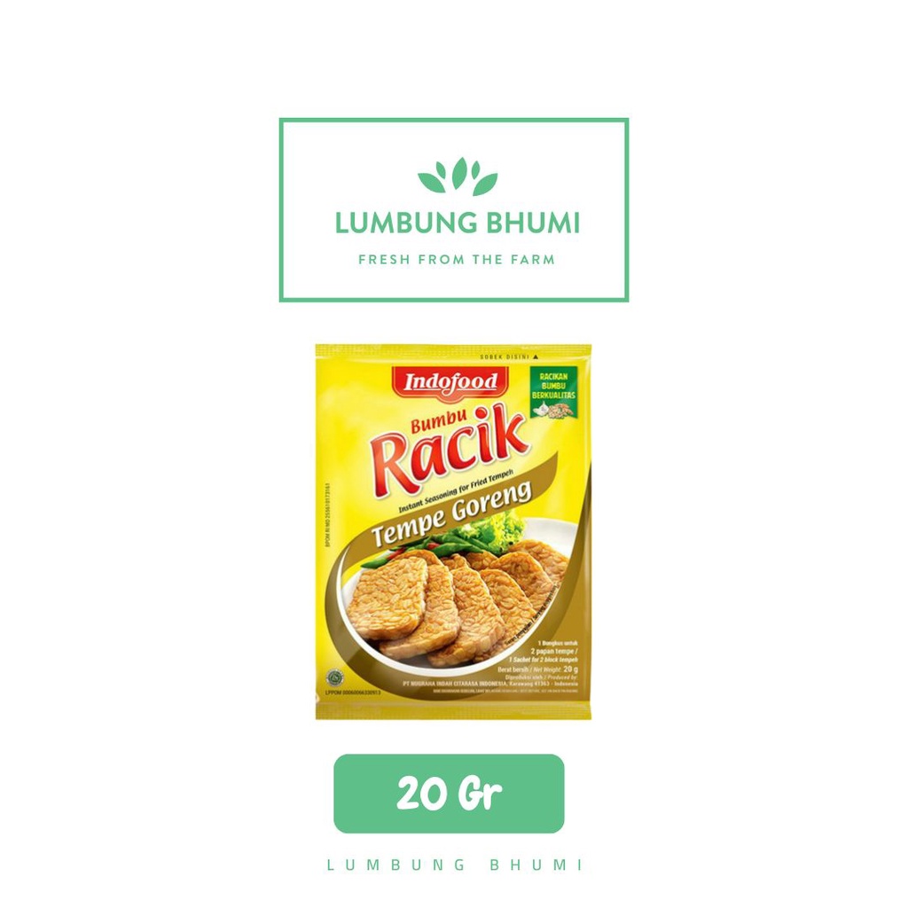 Jual RACIK Bumbu Tempe Tahu Goreng 20 Gr 1 Pcs - Lumbung Bhumi | Shopee ...