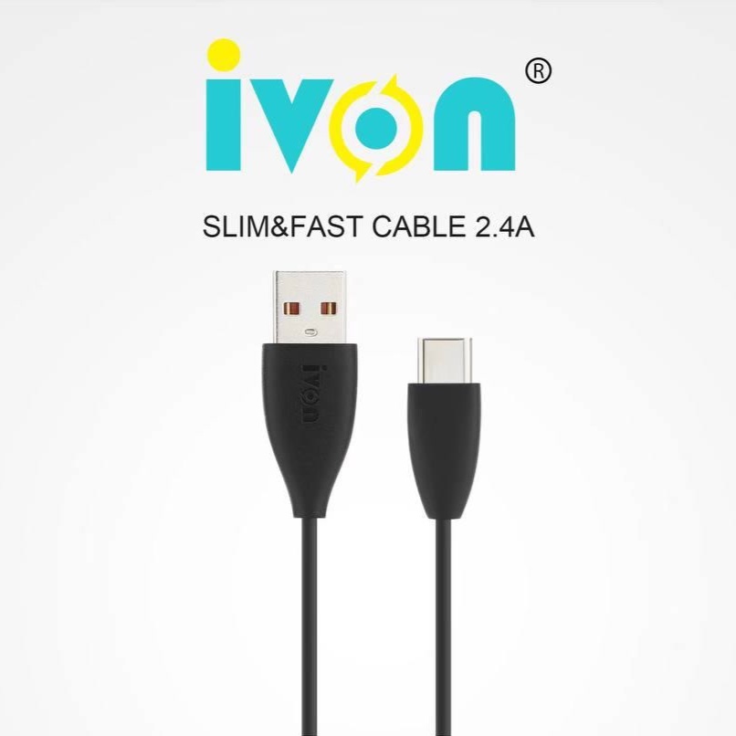 Jual iVON USB FAST Charge CABLE 2.4A 100Cm For Synchronization ...