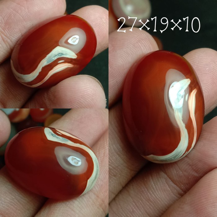 Jual Natural Batu Akik Motif Gambar Hewan Ular Cobra 2 Kepala Unik ...