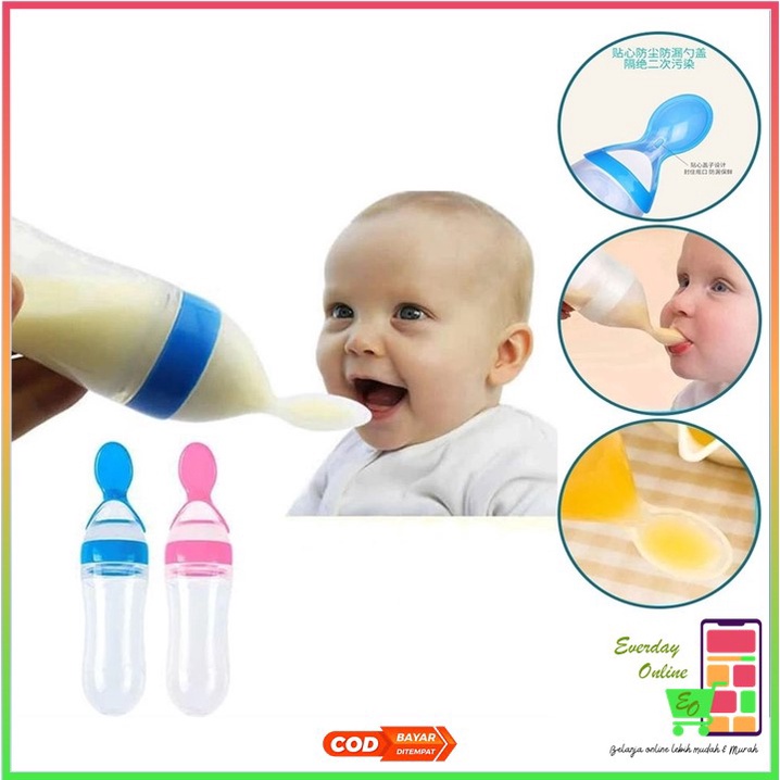 Jual Botol Sendok Makan Bayi Mpasi Botol Dot Silicon Sendok Makan Bayi | Shopee Indonesia