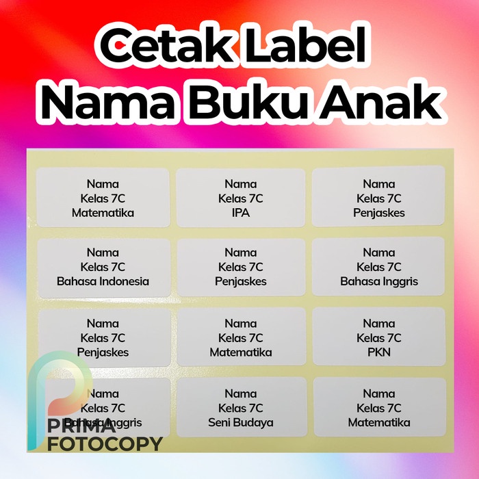 Jual Custom Label Nama Print Cetak Label Buku Tulis dan Paket Anak ...
