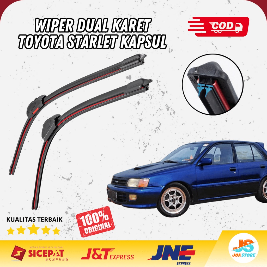 Jual Wiper Mobil Dual Blade - Toyota Starlet Kapsul - Wiper Frameless ...