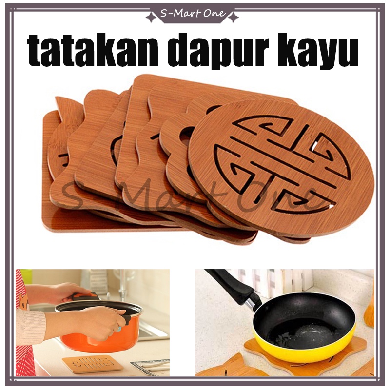 Jual Wooden Coaster/coaster /Tatakan Wajan Piring Kuali Gelas Anti ...