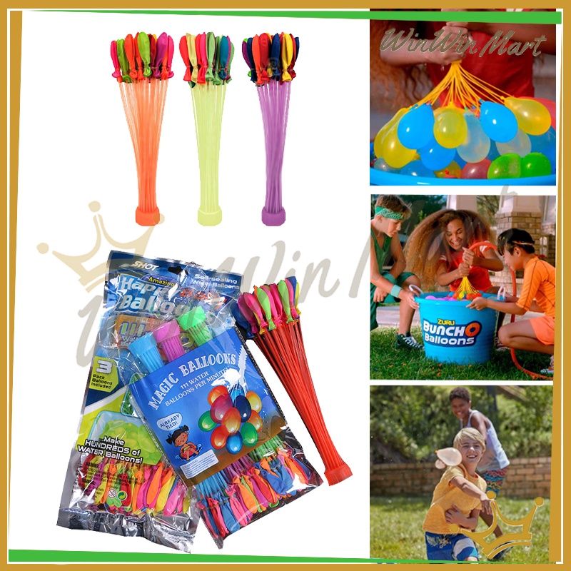 Jual 1 Set Balon Air 111 pcs/Balon Air set isi 3ikat/Balon Air Water ...