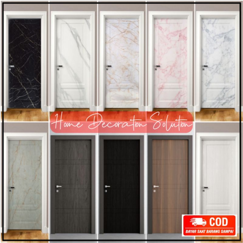Jual Stiker Pintu Rumah Kamar Mandi Anti Air Lebar 122 Cm Motif Marmer ...