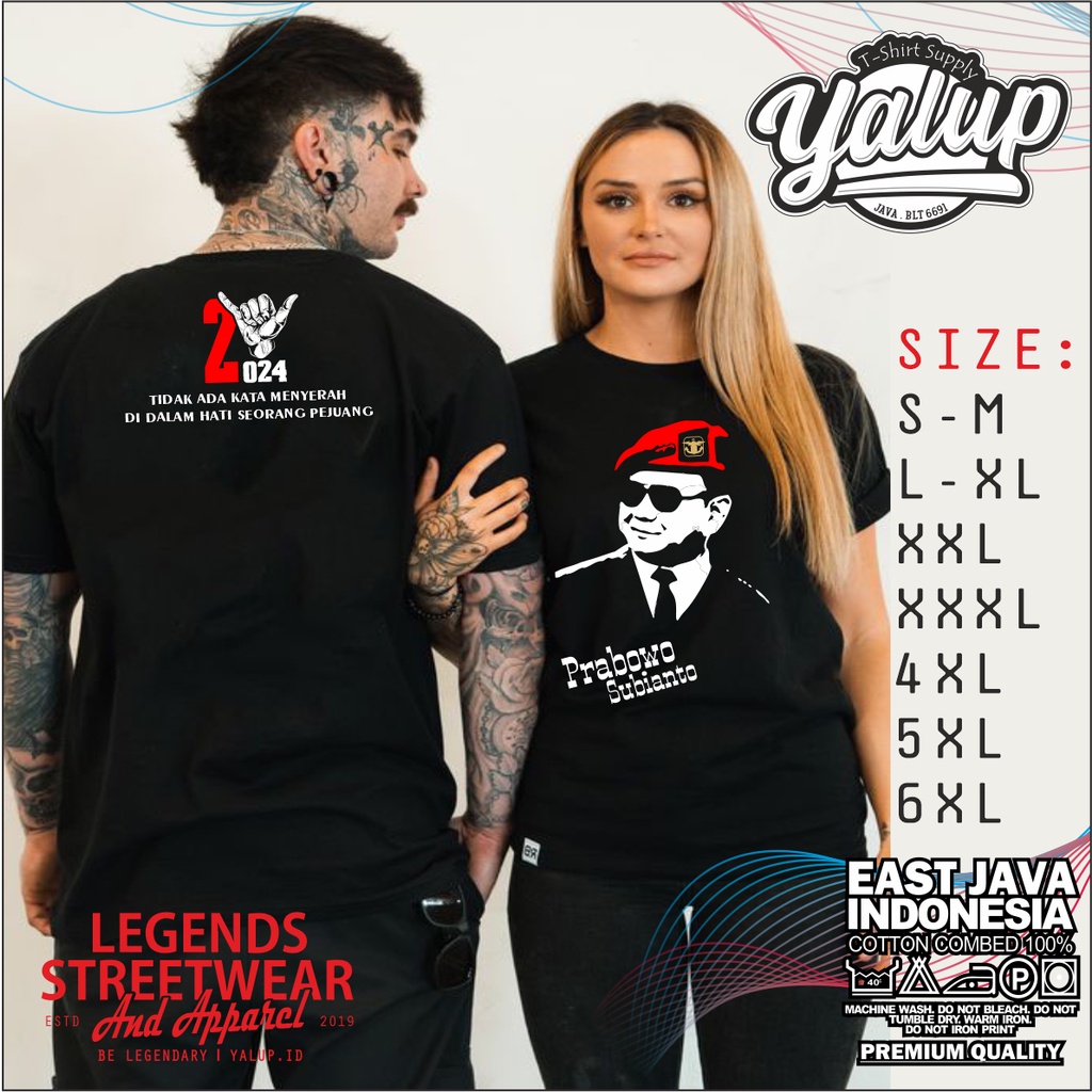 Jual KAOS BAJU PRABOWO GIBRAN ALL IN - KAOS CAPRES - NO 2 - TERLARIS ...