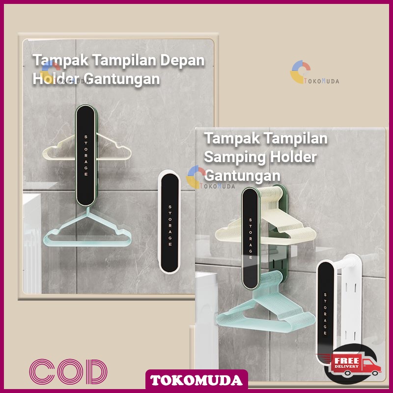 Jual TokoMuda COD Tempat Penyimpanan hanger baju Rak Holder gantungan ...
