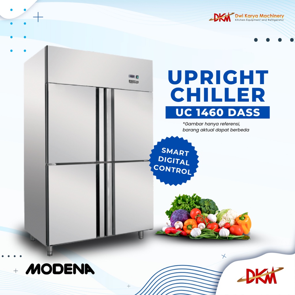 Jual MODENA UC 1460 DASS SS UPRIGHT CHILLER 4 PINTU UC1460DASS | Shopee ...