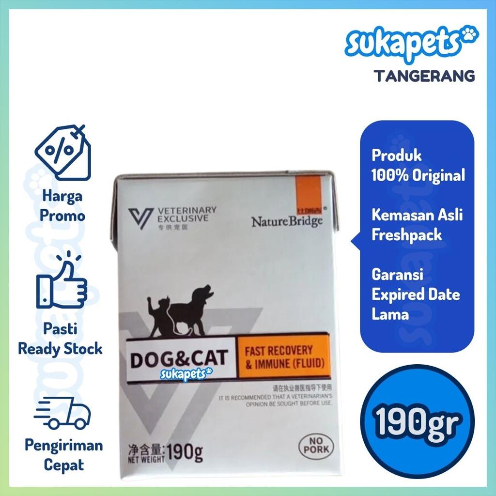 Jual Nature Bridge Vet Cat & Dog Fast Recovery & Immune FLUID 190gr ...