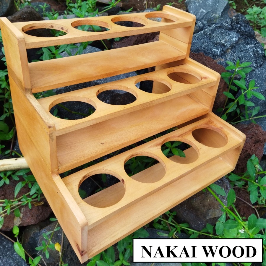 Jual Rak Kayu Serbaguna 8 cm Tempat Botol Rak Bumbu Minimalis (RK-28 ...
