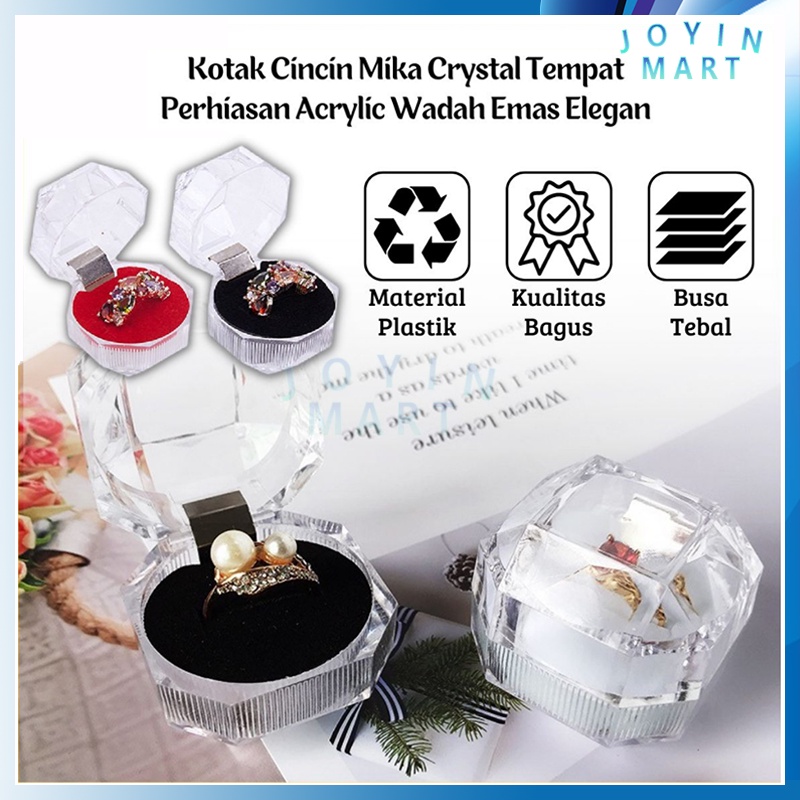 Jual Box Crystal Box Cincin Tempat Perhiasan / Tempat Cincin Lamaran ...