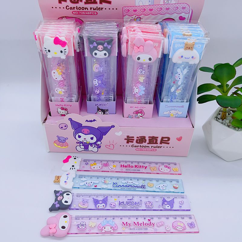 Jual (YUMI) 15 CM PENGGARIS SANRIO KEPALA SANRIO RULER SANRIO KARET ...