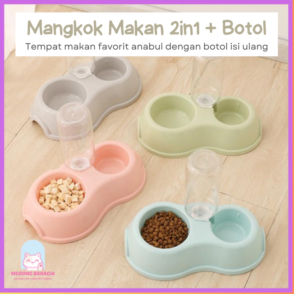 Jual Mangkok Double Kucing Dan Anjing Dengan Botol Minum 2in1 Anti ...
