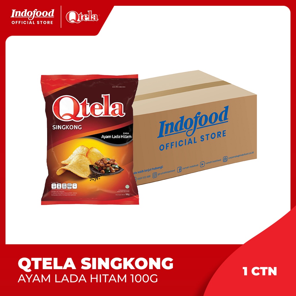 Jual CTN - Qtela Singkong Ayam Lada Hitam 100 Gr | Shopee Indonesia