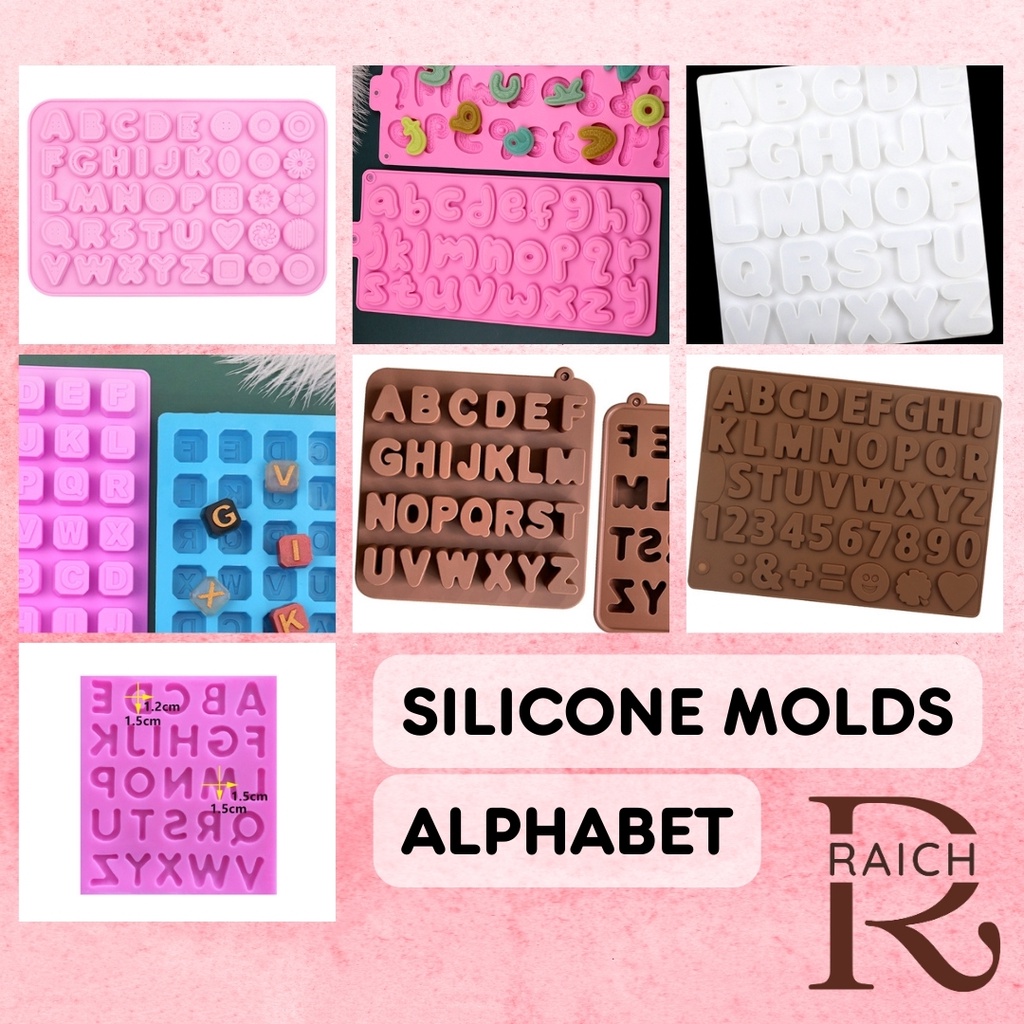 Jual Silicone Mold Soap Resin Alphabet Alfabet ABCDE Cetakan Huruf ...