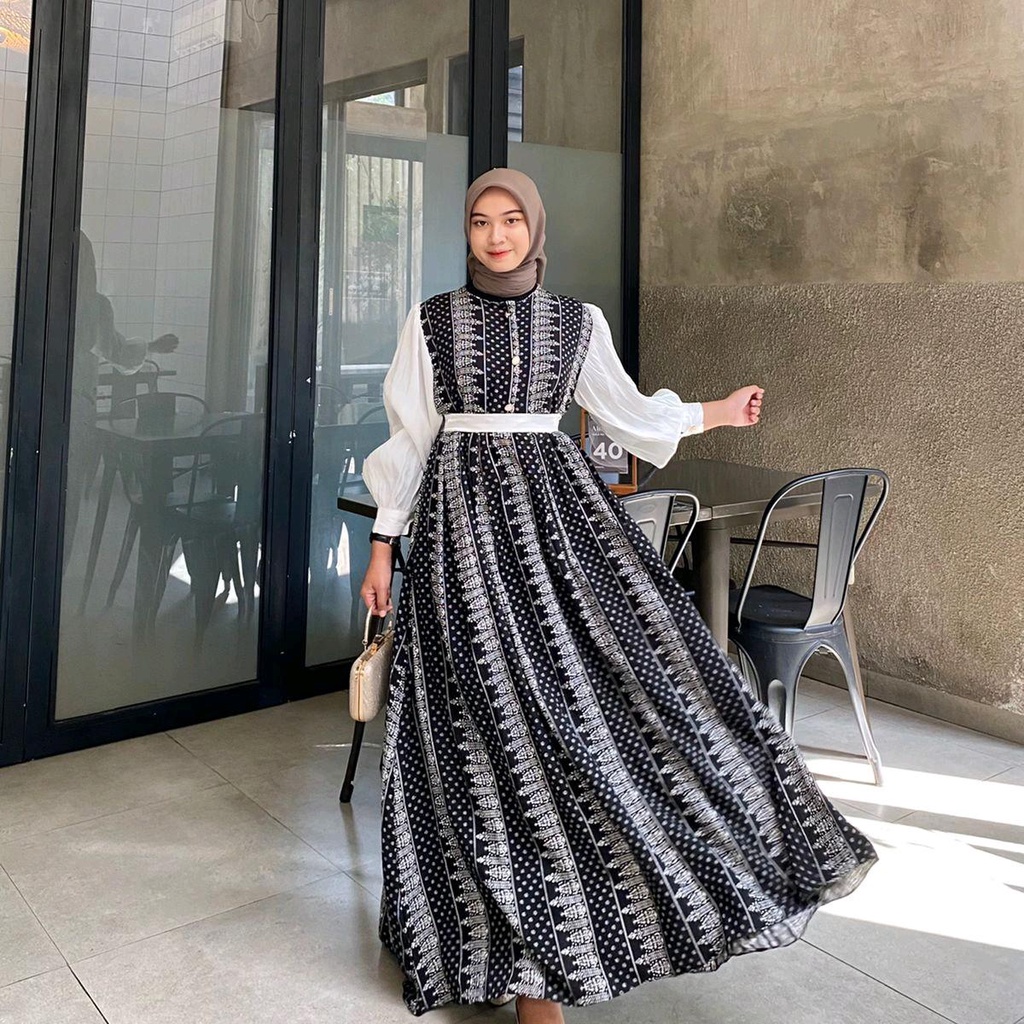 Jual QOME - DRESS FORMAL /DRESS PESTA /DRESS SAFIRA | Shopee Indonesia