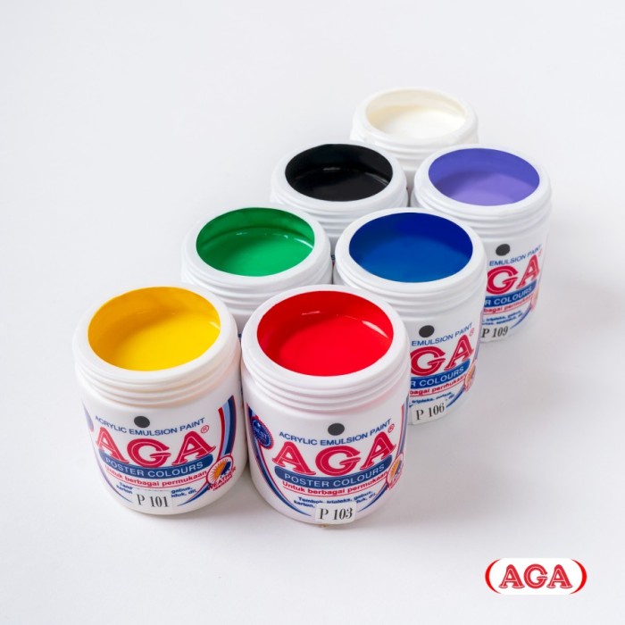 Jual Cat Aga Lukis Akrilik / Acrylic Water based 100cc / Aga Poster ...