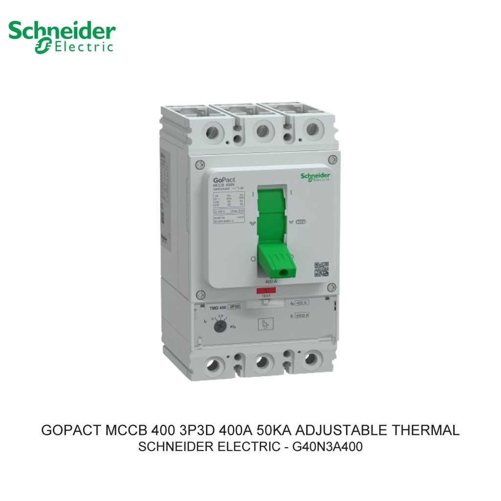 Jual SCHNEIDER Gopact Mccb 400 3P3D 400A 50Ka Adjustable Thermal ...