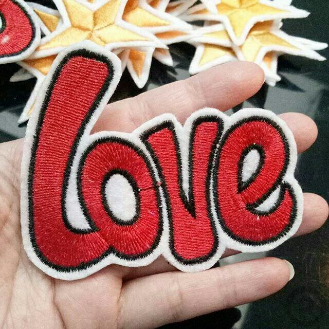 Jual Bordir Patch love/patch baju/bordir baju/patch bordir/bordir ...