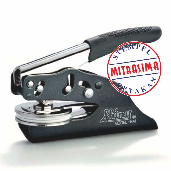 Jual Stempel Timbul Emboss stamp / stempel Emboss Portable Merk Shiny ...
