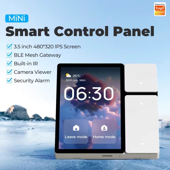 Jual MORE Panel Monitor kontrol Wifi Tuya Smart home Multi Function ...