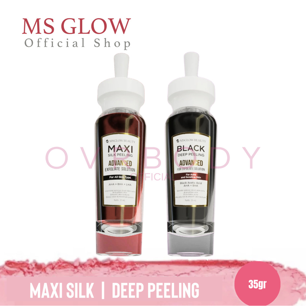 Jual NEW LAUNCH SERUM MAXI SILK & BLACK DEEP PEELING - MS GLOW | Shopee ...