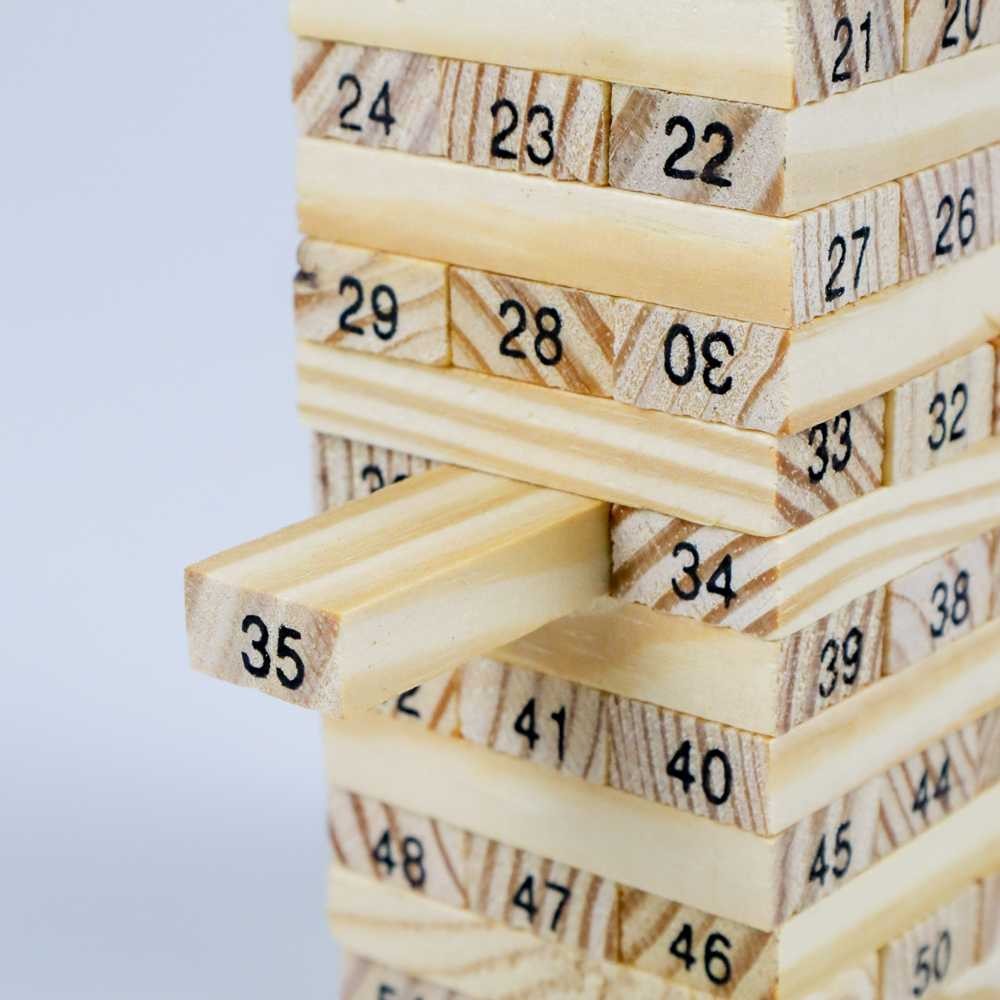 Jual ANUMASTOREToddi Permainan Uno Stacko Kayu 54 Balok dengan 4 Dadu ...