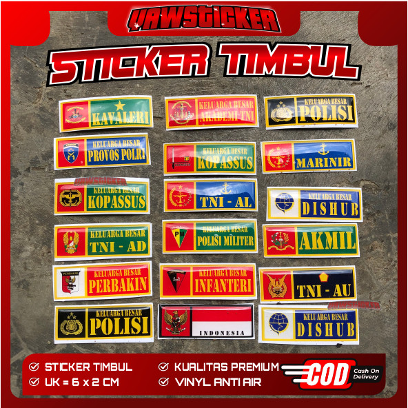 Jual COD EMBLEM 3D ANGKATAN STICKER TIMBUL TNI STICKER POLRI EMBLEM ...