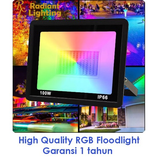 Jual Lampu Sorot RGB Outdoor Floodlight LED Tembak Warna Warni | Shopee Indonesia