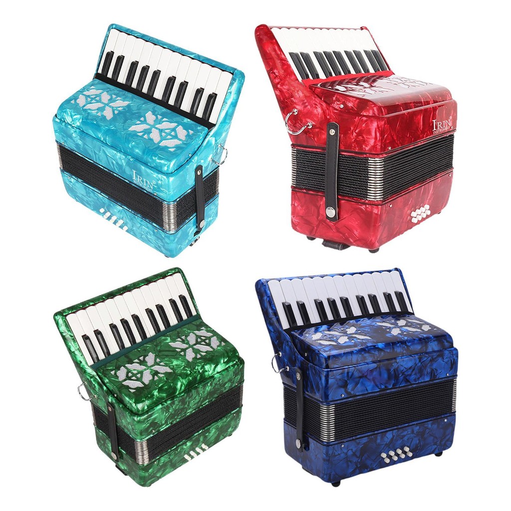 Jual 22 Keys Accordion, Portable Piano Accordion with Shoulder Strap ...