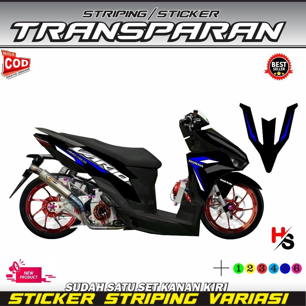 Jual STICKER STRIPING VARIASI MOTOR HONDA VARIO NEW GEN 2 2024/2025 ...