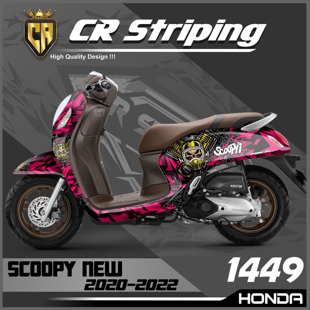 Jual Decal scoopy new 2020-2022 full body Full Blok Decal Scopy Dekal ...