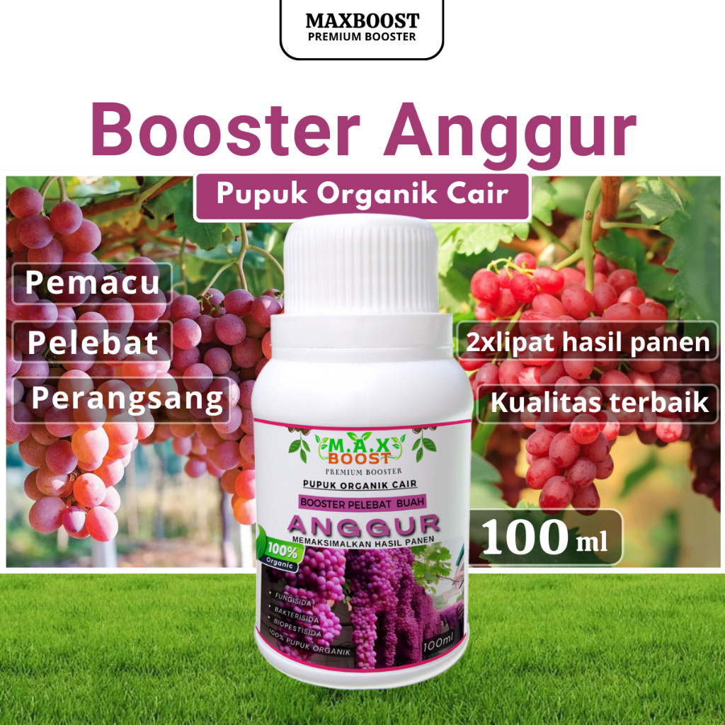 Jual cod BOOSTER ANGGUR, pupuk organik cair ANGGUR, melebatkan dan memaksimalkan hasil panen ...