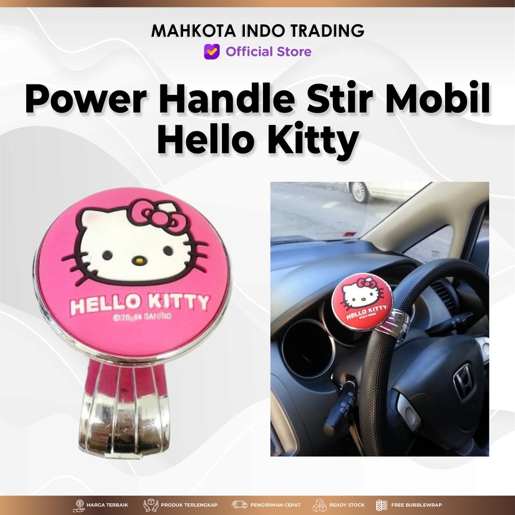 Jual Power Handle Hello Kitty HK Cover Putaran Stir Steer Mobil ...