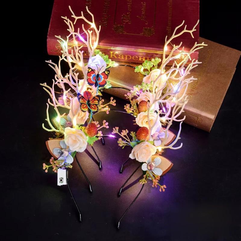 Jual Headband Bando Natal LED Desain Tanduk Rusa Aksesoris Kepala ...