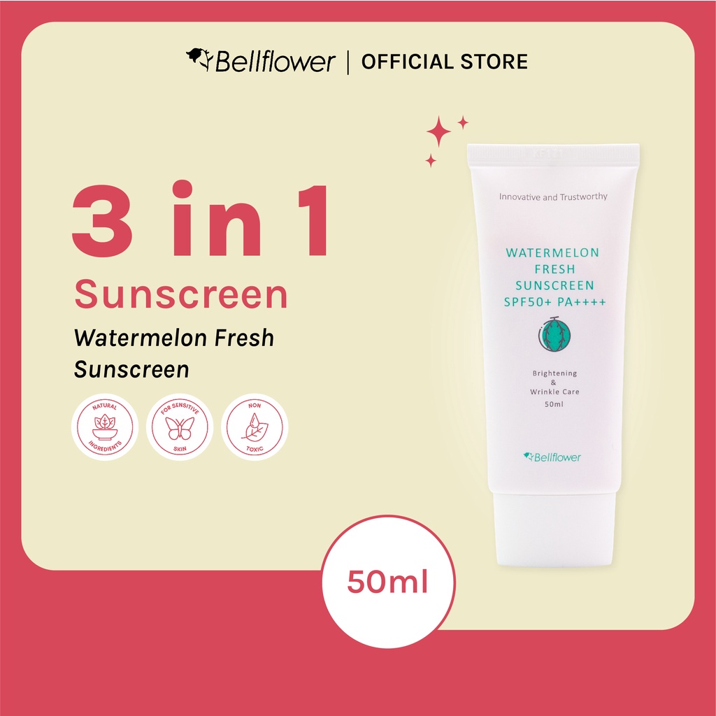 Jual BELLFLOWER Watermelon Sunscreen SPF 50 PA++++ (50ml) | Shopee ...