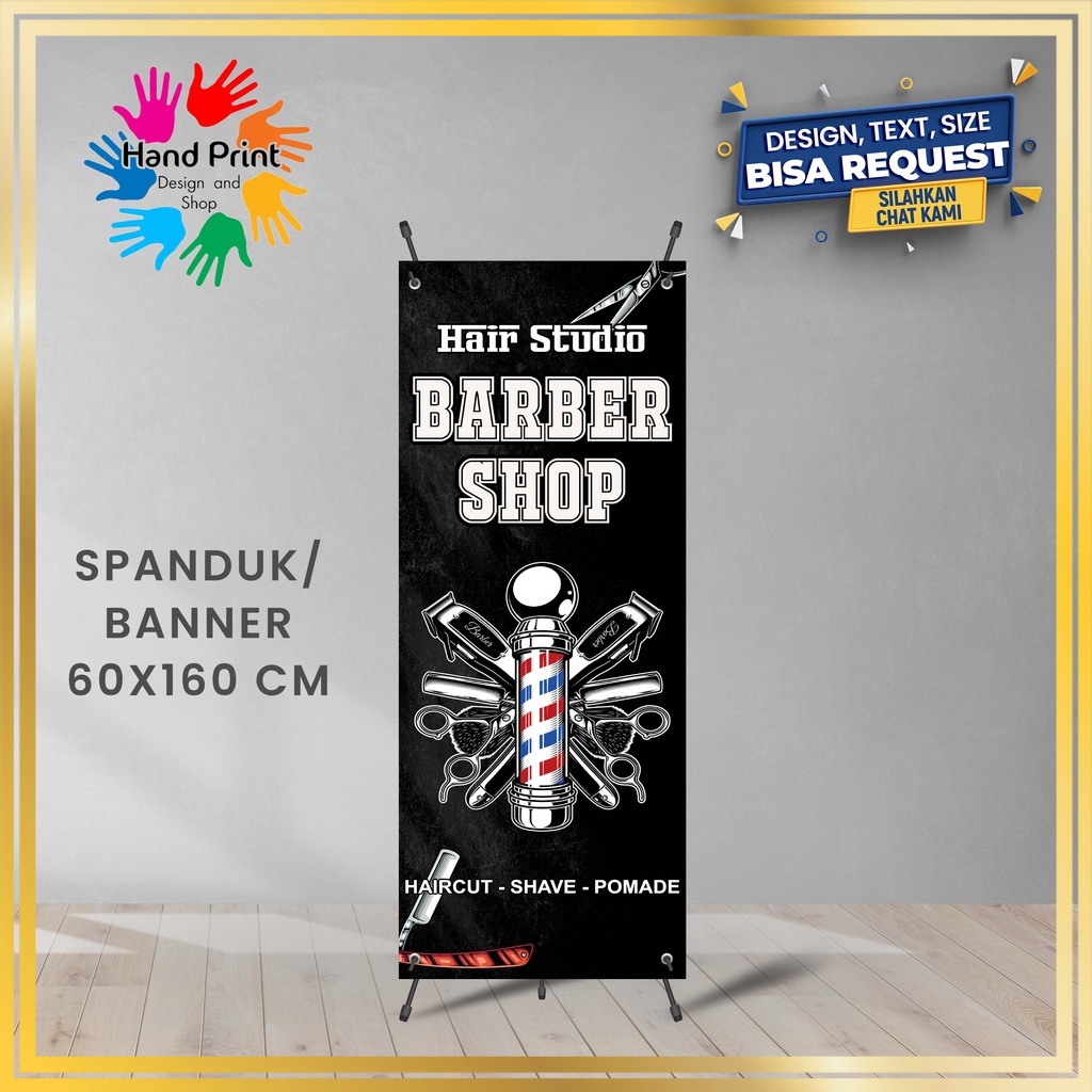 Jual SPANDUK / BANNER Barbershop Pangkas Rambut Cukur Rambut Haircut ...