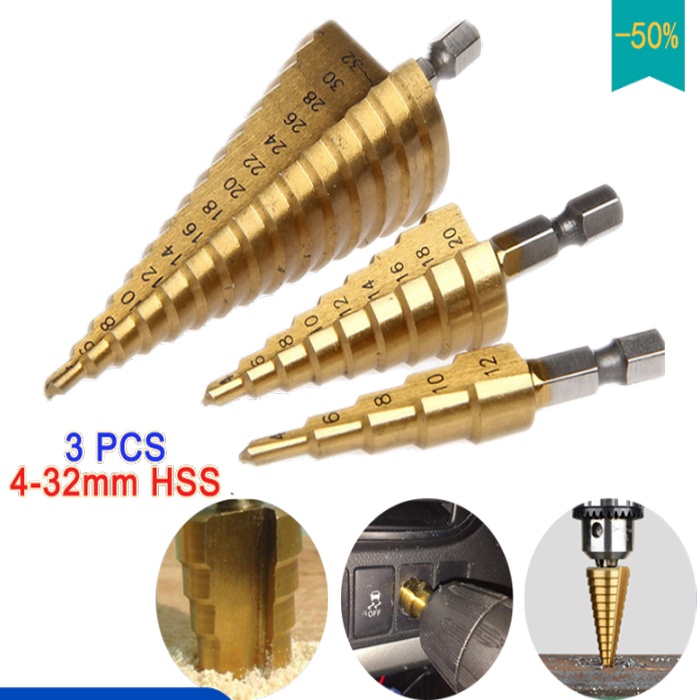 Jual PAKET 3PCS MATA BOR SPIRAL DRILL BIT SET ANEKA UKURAN CEK ...