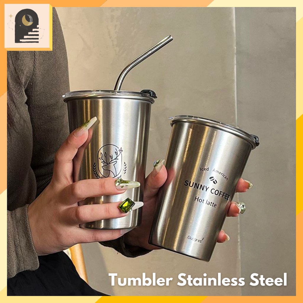 Jual Either.id - Stainless Steel Cangkir Tumbler Kopi Cup Stainless ...