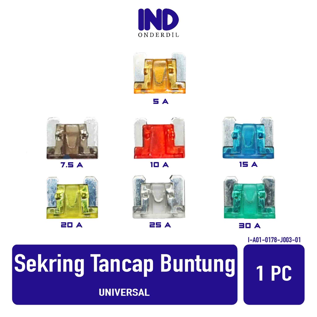 Jual Sekring Tancap Buntung 5 7.5 10 15 20 25 30 A Sekering Sikring ...